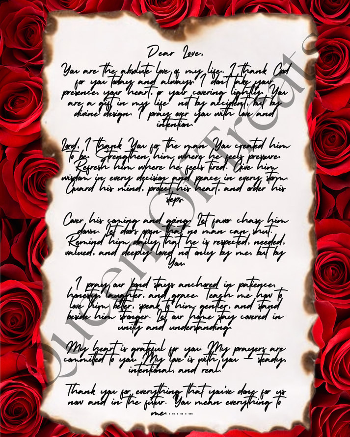 Love Letter Template – QUEEN OF TREATS